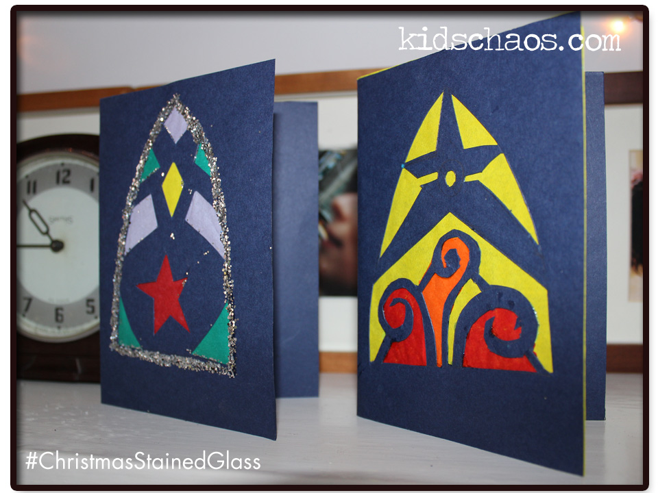 Christmas Cards Stained Glass KidsChaos